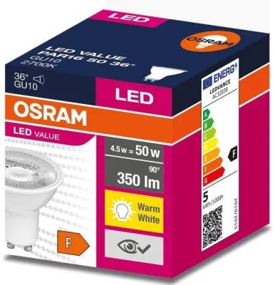 OSRAM VALUE PAR 16 50 36 ° 4.5 W/2700 K GU10 LED Spot